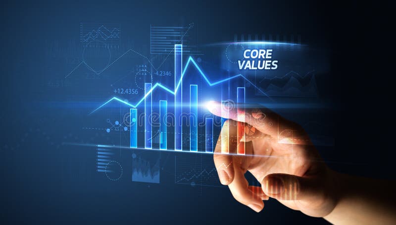 Hand Touching Business Concept Stock Image - Image of increase, economy ...