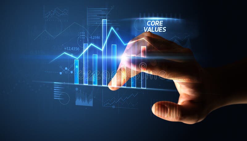 Hand Touching Business Concept Concept Stock Image - Image of vision ...