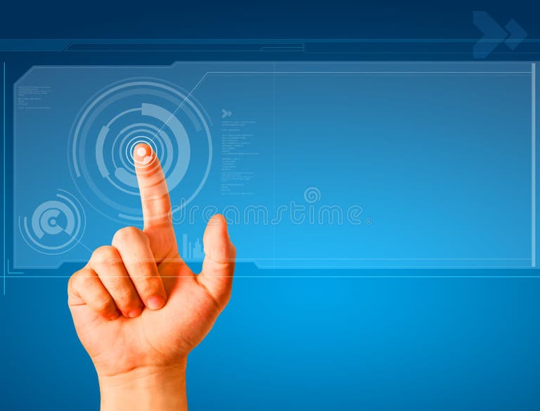 Touching Digital Button Stock Illustrations – 5,704 Touching Digital ...