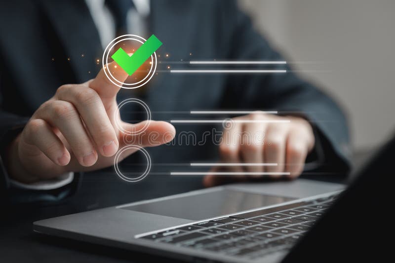 Green Check Mark Symbol Representing Validation Approval Stock Photos ...