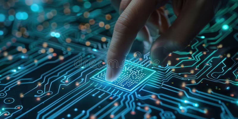 Hand Touching Computer Chips Stock Photos - Free & Royalty-Free Stock ...