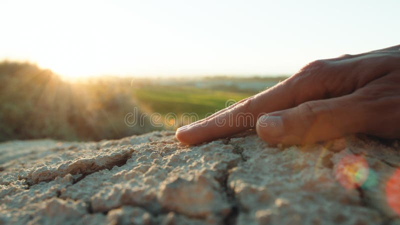 Hand Touching Cracked Dry Ground Stock Photo - Image of food, soil ...