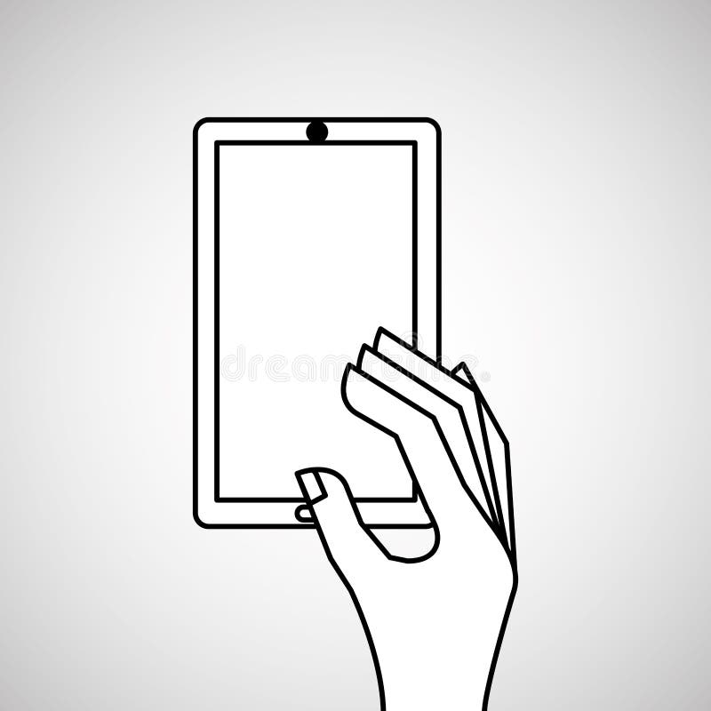 Hand touching design stock illustration. Illustration of finger - 70204521