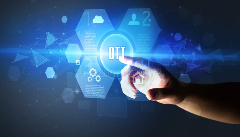 Hand Touching Digital Button Concept Stock Image - Image of accepted ...