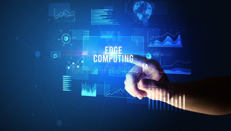 Hand Touching Digital Button, Modern Technology Concept Stock Image ...