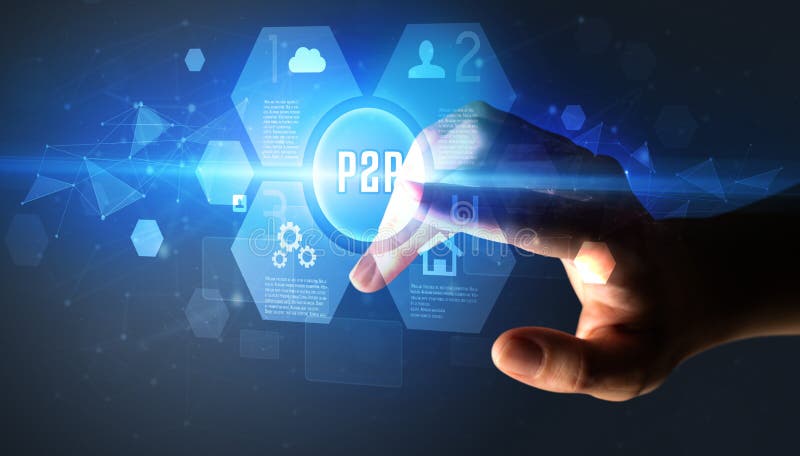 Hand Touching Digital Button Stock Photo - Image of graphic, select ...