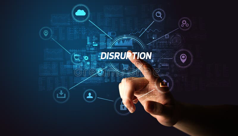 Hand Touching Cybersecurity Button Concept Stock Illustration ...