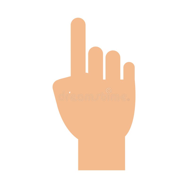 Hand touching with finger stock vector. Illustration of isolated ...