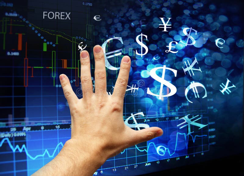 Hand Touching Forex Interface Editorial Stock Photo - Image of ...