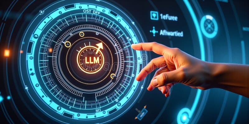 Hand Touching Glowing Consult Icon and Business Analytics Interface ...