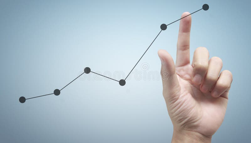 Hand Touching a Graphs of Financial Indicator and Accounting Market ...