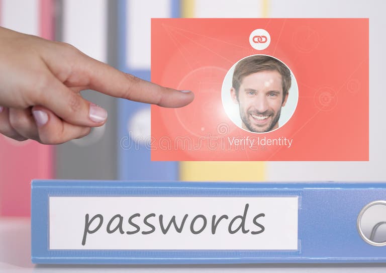 Hand Touching Identity Verify Passwords App Interface Stock Image - Image of chart, lens: 92647751
