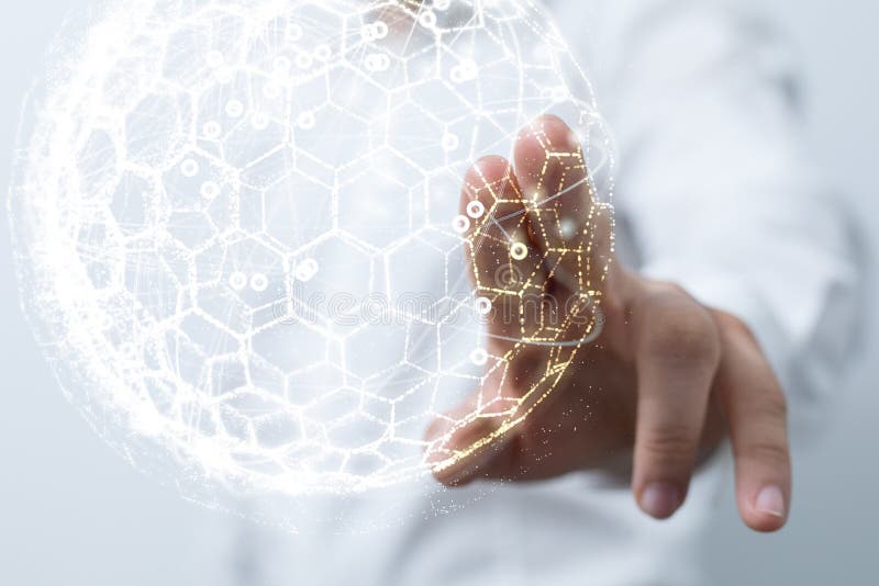 A Hand Touching Map Point, Network Connection, International Meaning ...