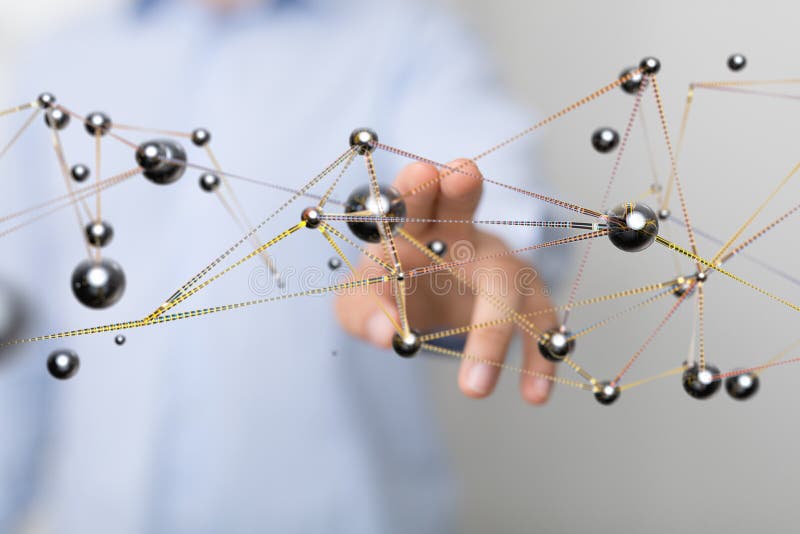 A Hand Touching Map Point, Network Connection, International Meaning ...