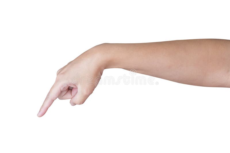 Hand Touching or Pointing To Something Isolated on White Background ...