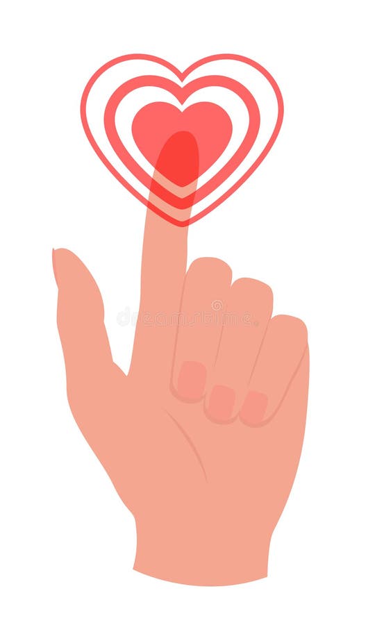 Hand Touching, Pressing or Pointing a Button Stock Illustration ... Hand Touching, Pressing or Pointing a Button Stock Illustration ...