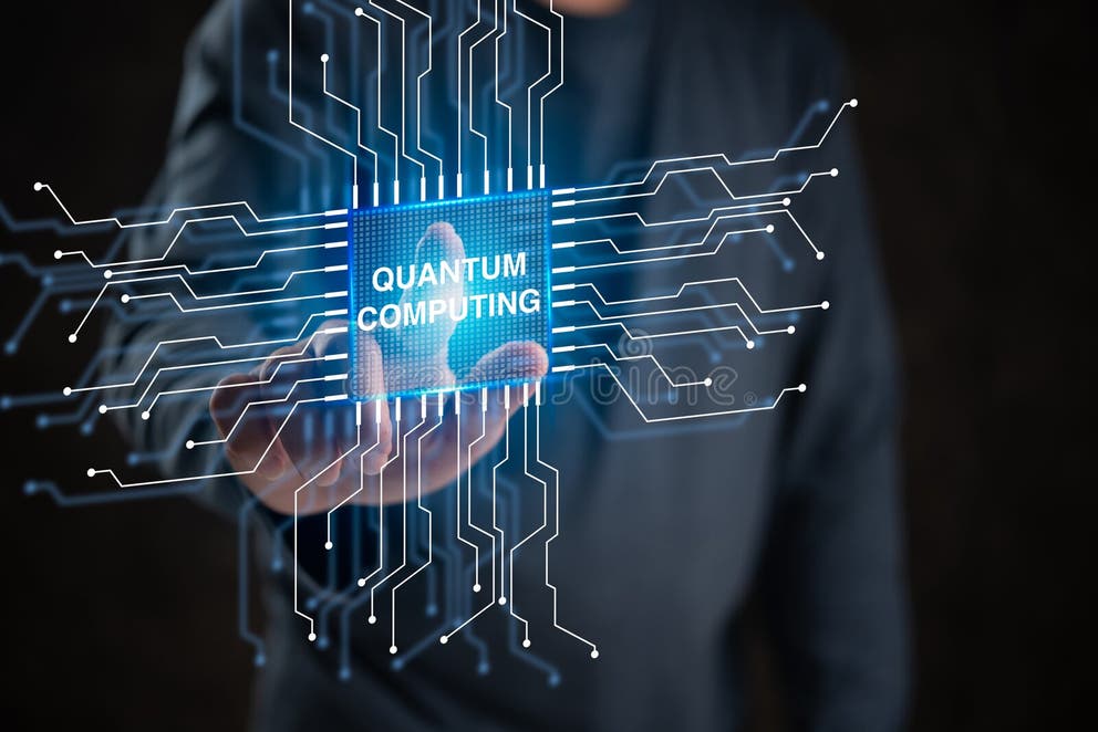 Hand Touching Quantum Technology AI Artificial Intelligence, Digital ...