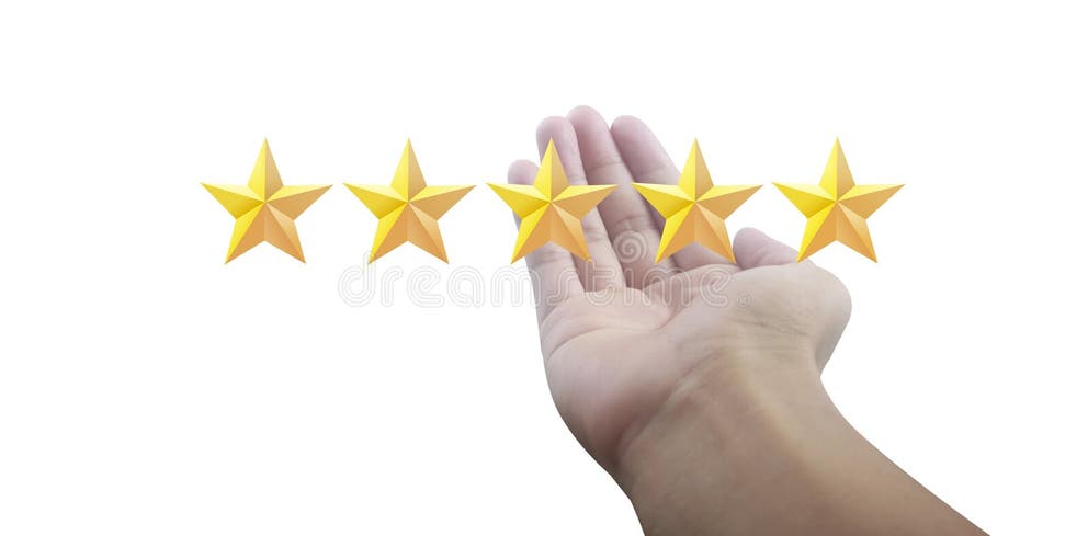 Hand of Touching Rise on Increasing Five Stars. Increase Rating ...