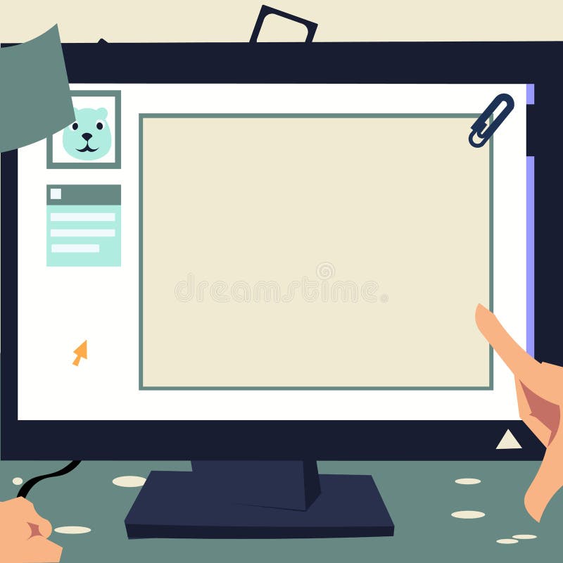Hand Touching Screen of Desktop Inside Web Browser Showing Recent ...