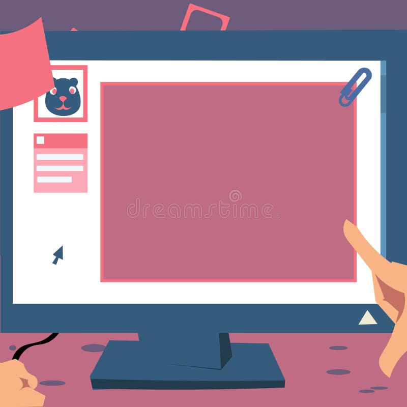 Hand Touching Screen of Desktop Inside Web Browser Showing Recent ...