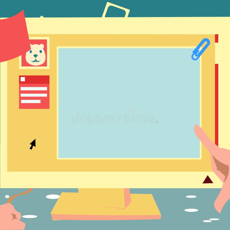 Hand Touching Screen of Desktop Inside Web Browser Showing Recent ...