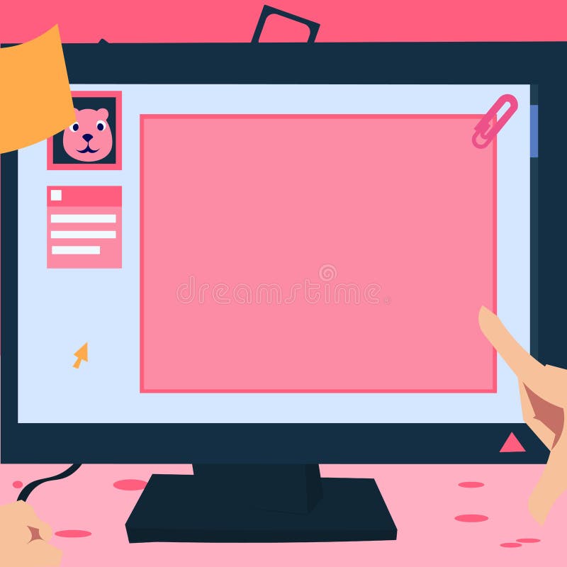 Hand Touching Screen of Desktop Inside Web Browser Showing Recent ...