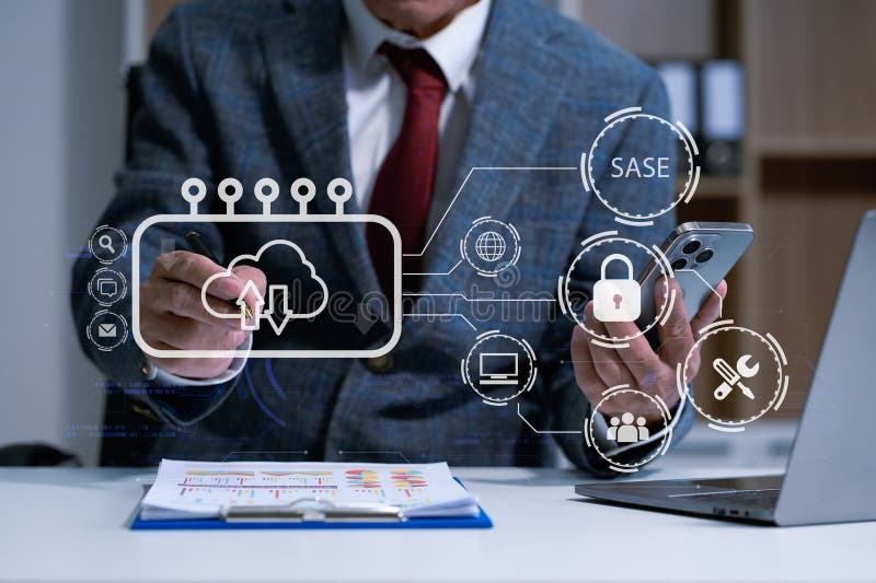 Hand Touching Secure Access Service Edge Icon Stock Photos - Free ...