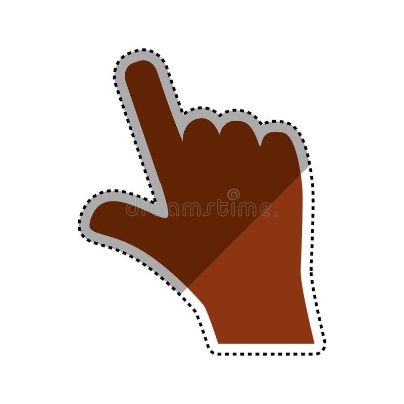 Hand touching something stock illustration. Illustration of select ...