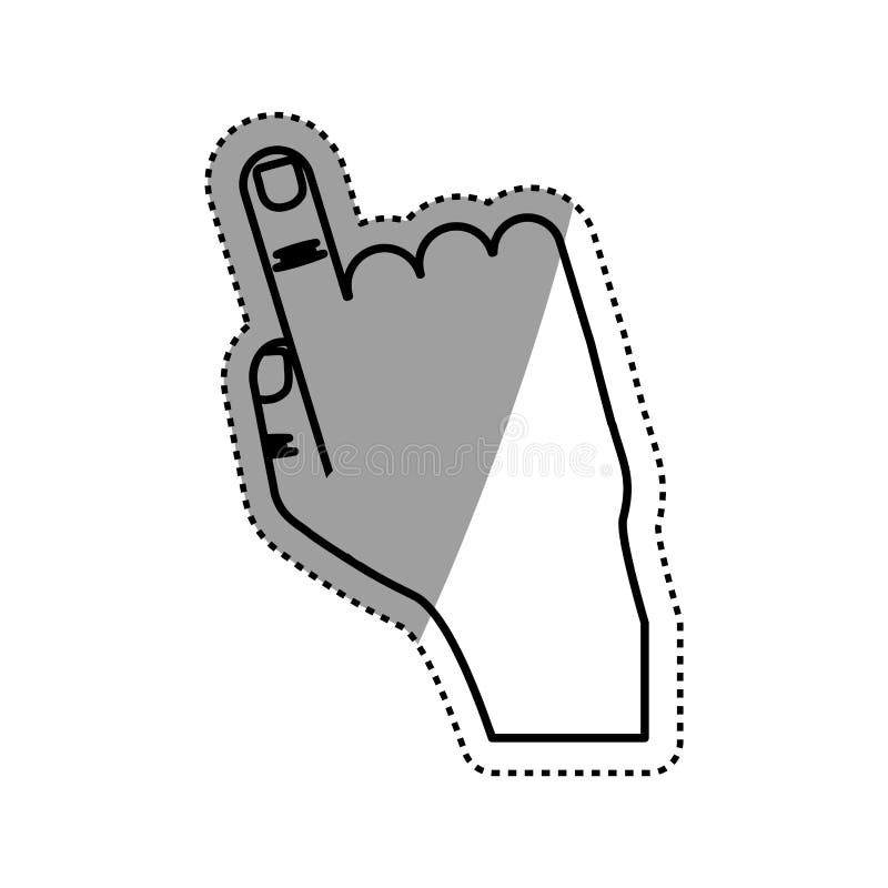 Hand touching something stock illustration. Illustration of selecting ...