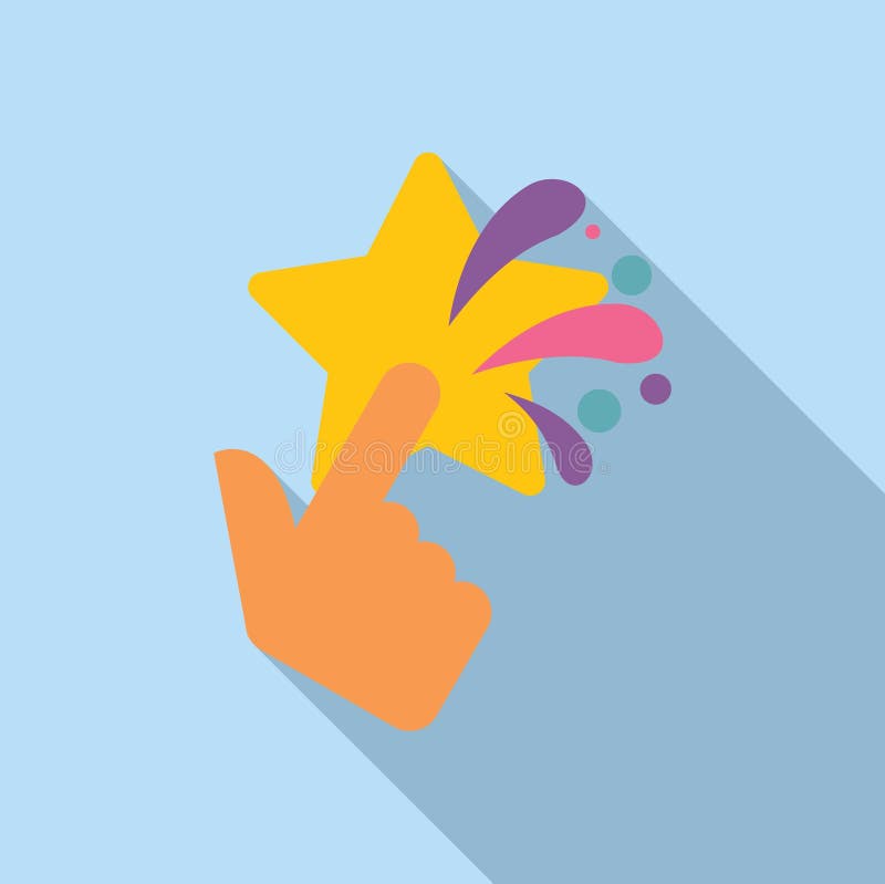 Hand Touching a Star Generating Colorful Splashes, Concept of Success ...