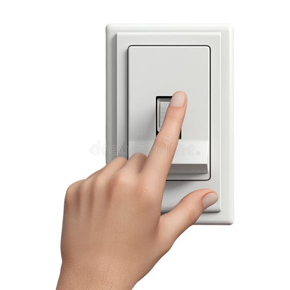 Hand Touching Switch Board on Transparent Background - Ai Generated ...