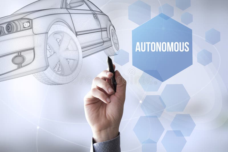 Connections Pen Touch Autonomous Car Stock Image - Image of autonomous ...