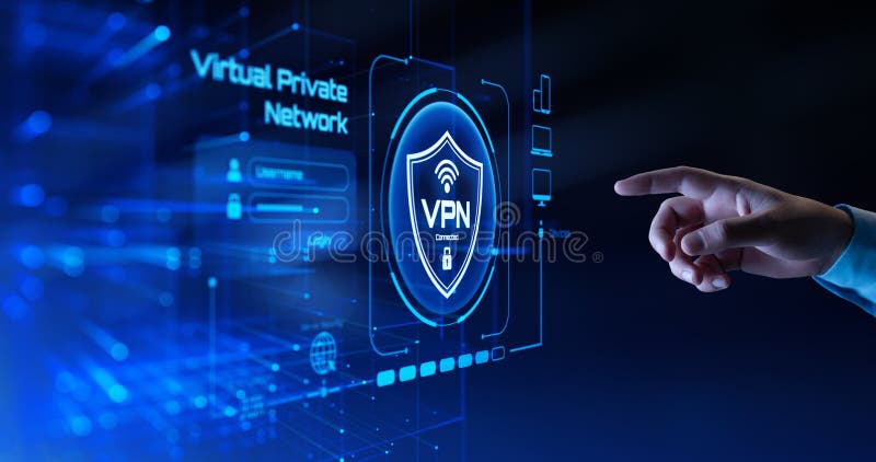 Hand Touching VPN Connection on Virtual Screen - Virtual Private Network Concept Stock ...