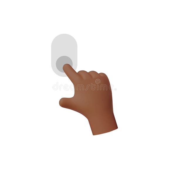 Hand Touchscreen Gesture Vector 3D Icon, Hand Index Finger Swipe, Slide ...
