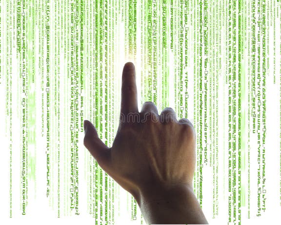 Hand and touchsreen stock photo. Image of modern, communication - 18735796