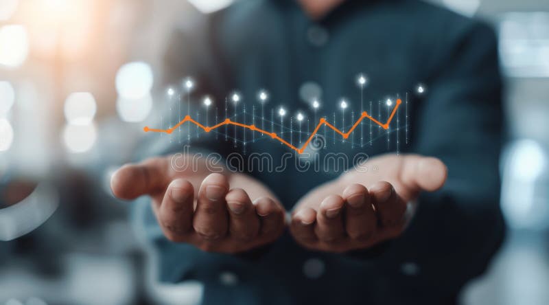 Hand Tracing Data Visualization Stock Image - Image of making ...