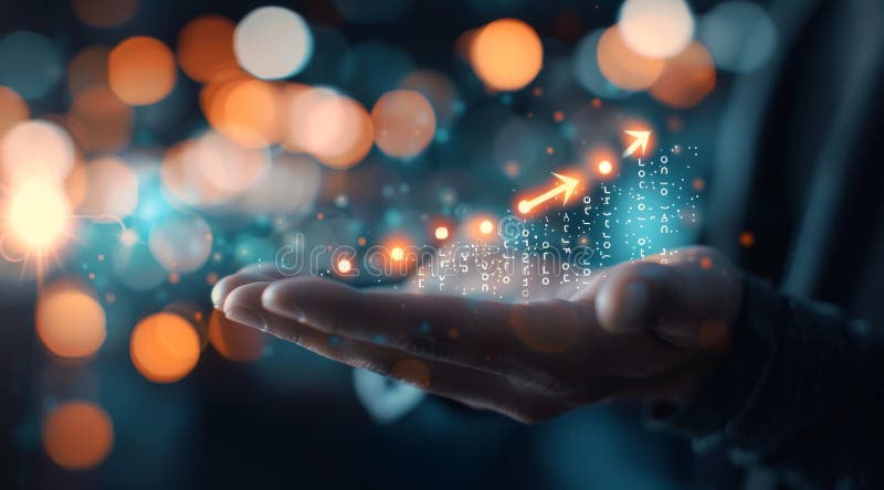 Hand Tracing Data Visualization Stock Image - Image of screen ...