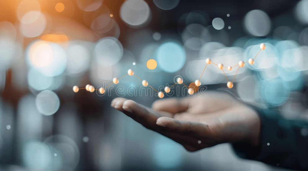 Hand Tracing Data Visualization Stock Image - Image of trends, science ...