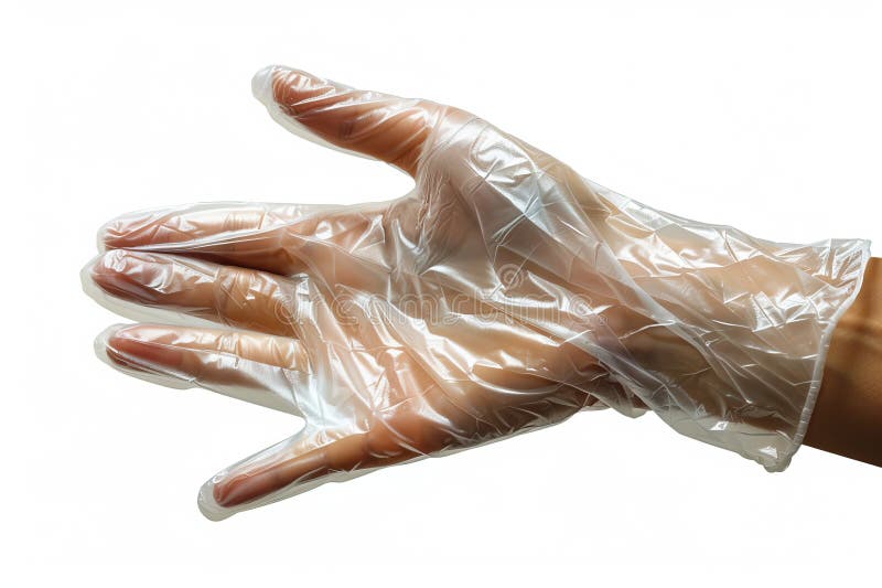 Hand in Transparent Disposable Glove. Generative AI Stock Illustration ...