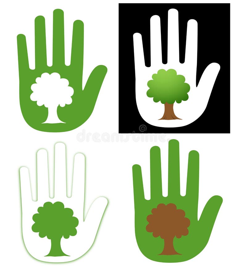 Hand and tree stock illustration. Illustration of growth - 19124787