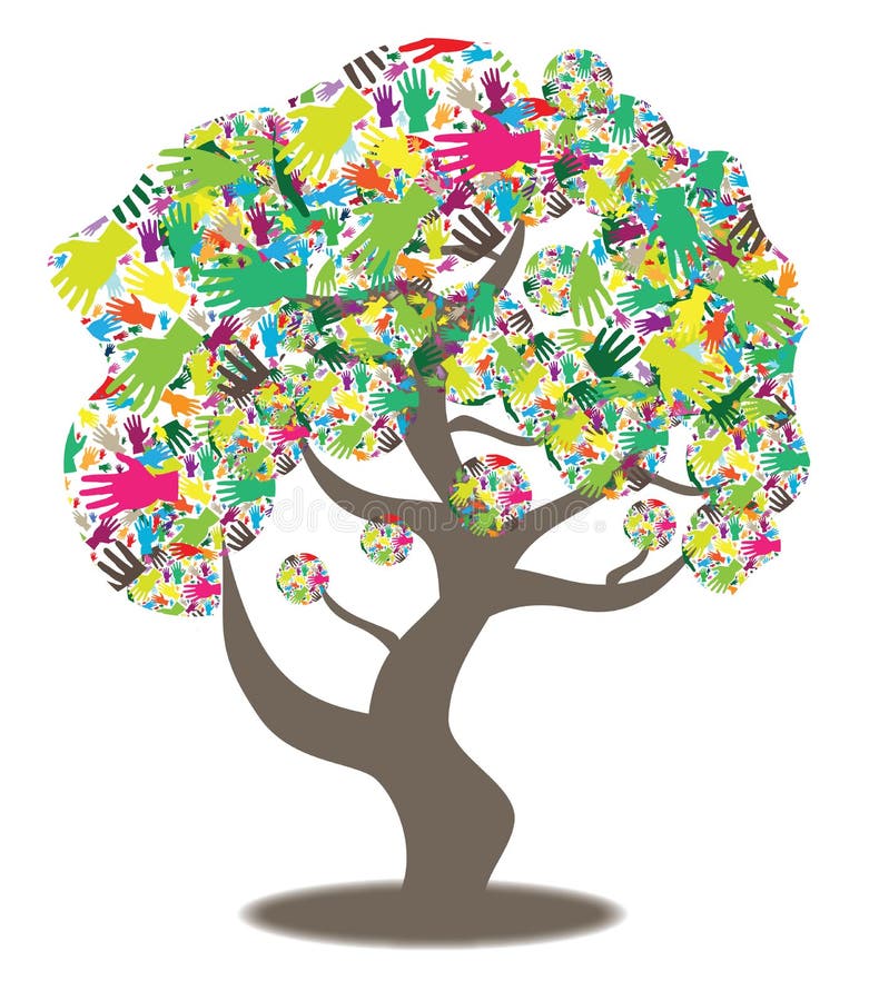 Hand in tree Abstract stock vector. Illustration of myspace - 30351835