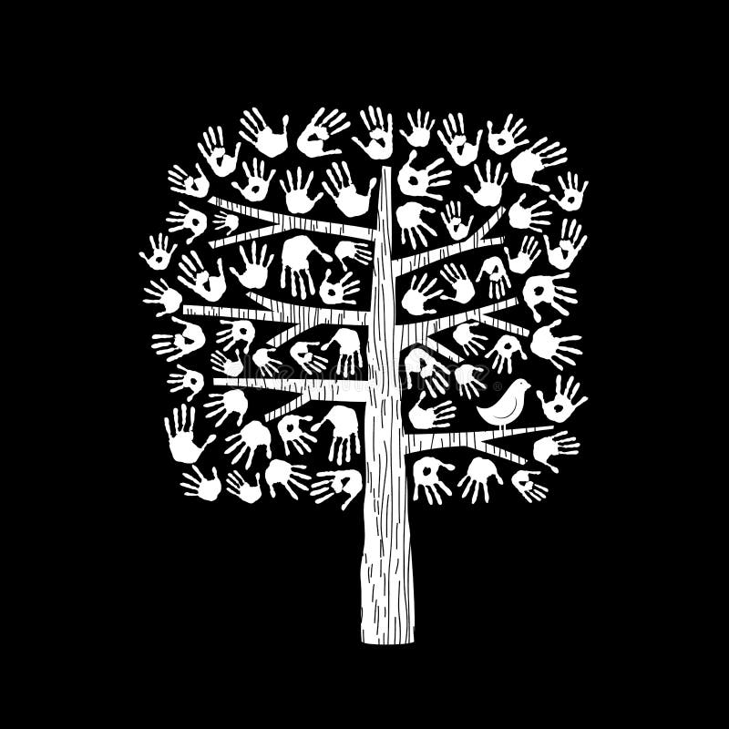 Handprints Tree Stock Illustrations – 35 Handprints Tree Stock ...