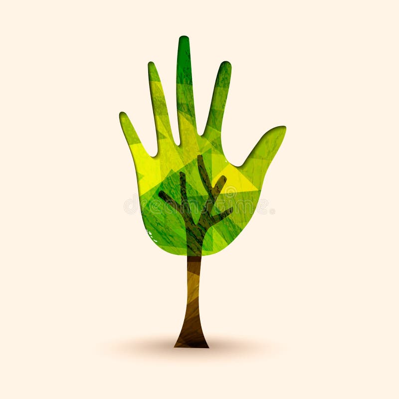 Hand Tree Green Environment Help Illustration Stock Vector ...