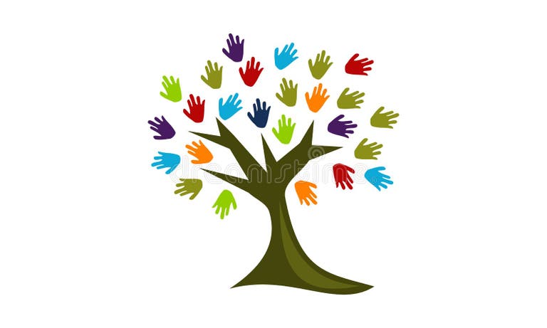 Colorful Solidarity Design Tree Stock Illustrations – 150 Colorful ...