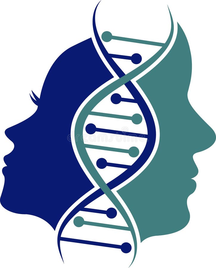 DNA Face logo stock vector. Illustration of line, element - 39397122