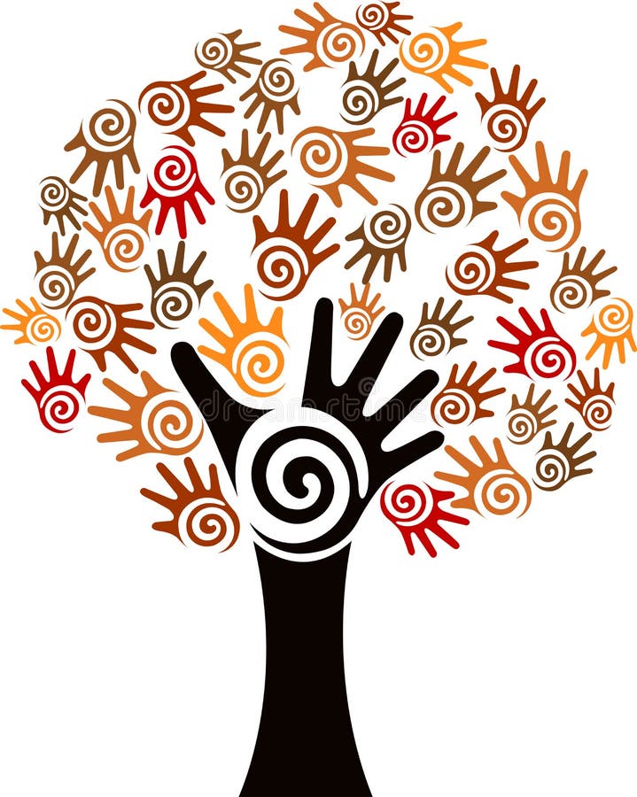 Hand tree logo stock vector. Illustration of growth, business - 43704990