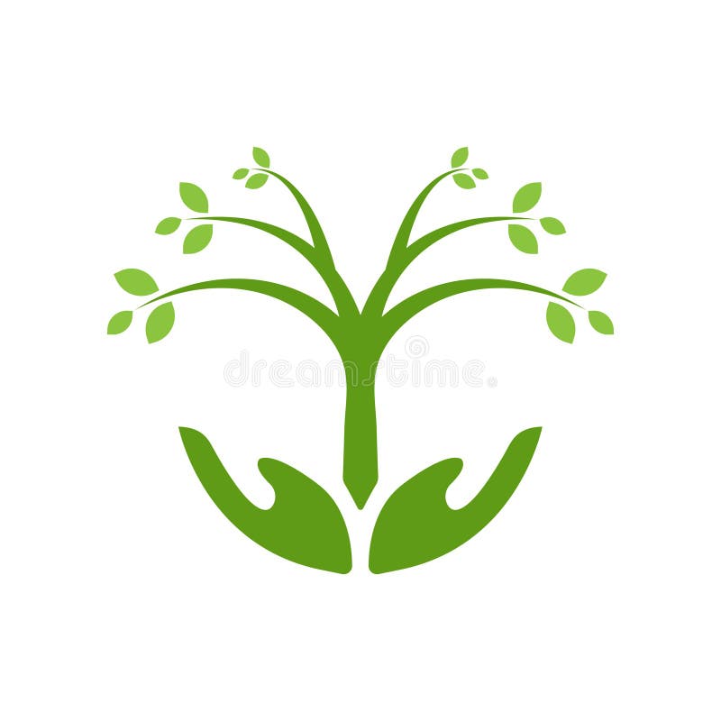 Hand Tree Logo Template Icon Stock Vector - Illustration of icon ...