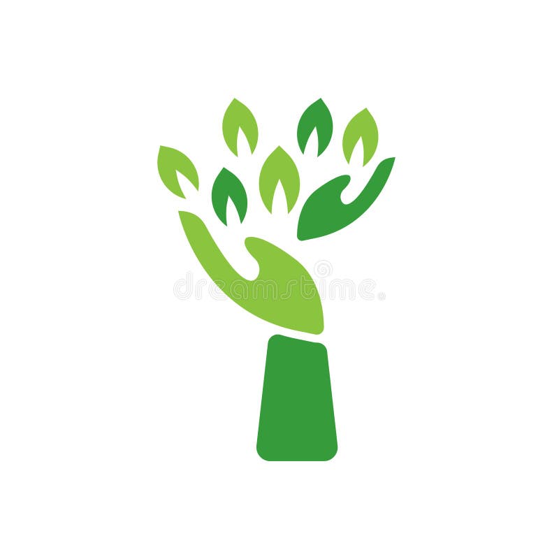 Hand Tree Logo Template Icon Stock Vector - Illustration of icon ...