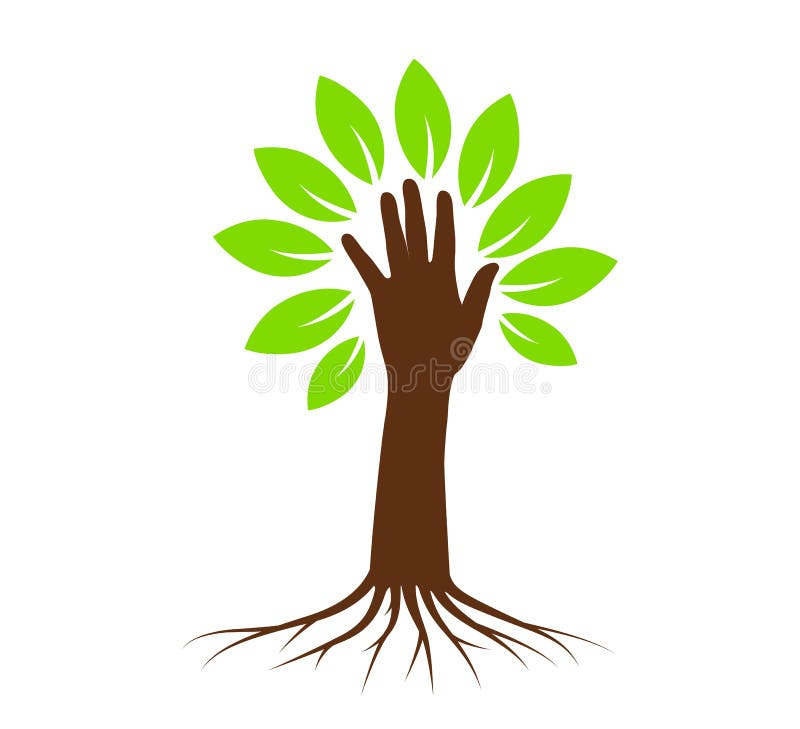 Tree with the Roots Vector Illustrations Stock Vector - Illustration of ...