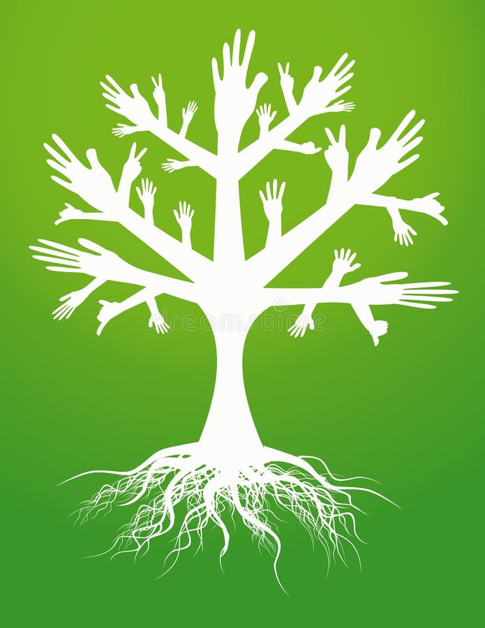 Hand tree sign stock vector. Illustration of icon, crown - 23104809